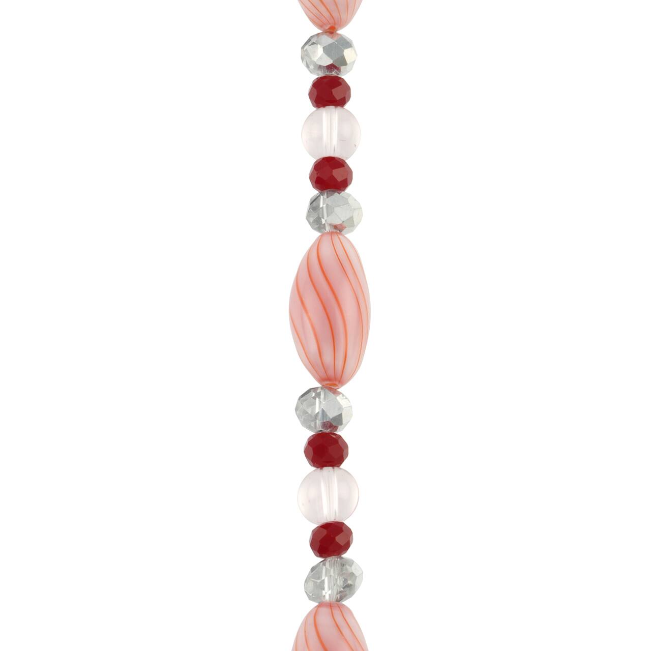 Red Lampwork Glass Stripe Oval Beads By Bead Landing™ Michaels